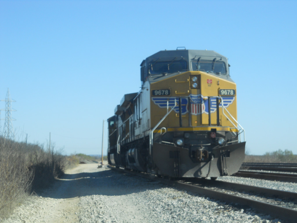 UP 9678 26 Jan 2011 Tied-down in JAMA yard